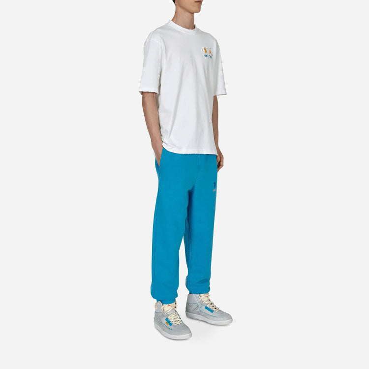 JORDAN air jordan x union crossover ss22 solid color breathable logo round neck short sleeve asia edition white
